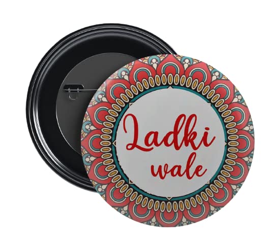IndiaCoop Ladki Wale Wedding Pinback Button Badges |Team Bride|Bride ...