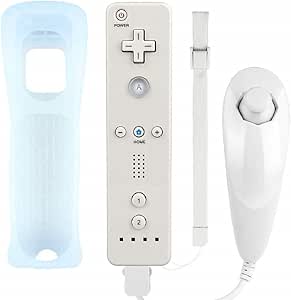 Built in Motion Plus Remote and Nunchuck Controller+Case for Nintendo Wii&Wii U (White) : Amazon ...