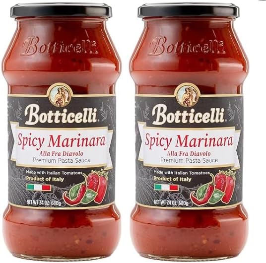 Amazon.com : Botticelli Pasta Sauce | 2-Pack | 24 oz (Spicy Marinara ...
