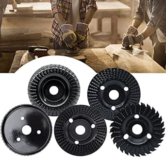 Amazon.com: 5PCS Wood Carving Disc Set with 7/8" Arbor for 5" Angle ...