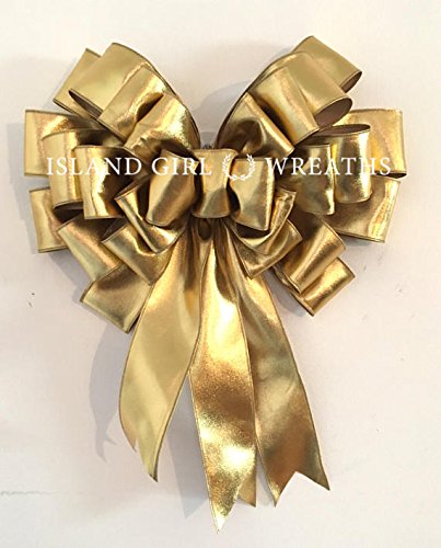 Amazon.com: Graduation Gift Bow, Gold Ribbon, Large Gift Bow, Gold ...