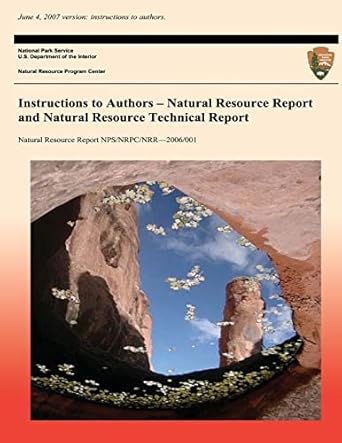 Instructions to Authors: Natural Resource Report and Natural Resource ...