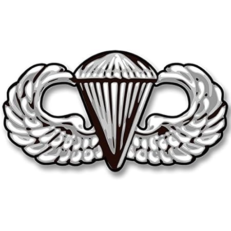 Amazon.com - Silver: Basic Parachutist Jump Wings Shaped Sticker ...