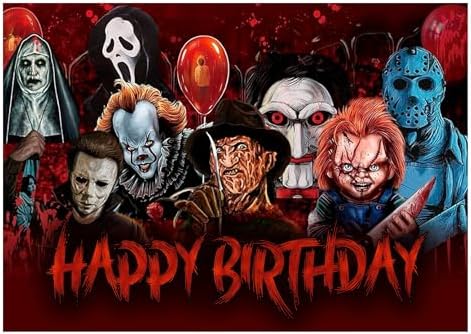 Amazon.com: 8.3 x 11.7 Inch Edible Square Cake Toppers – Horror Themed ...
