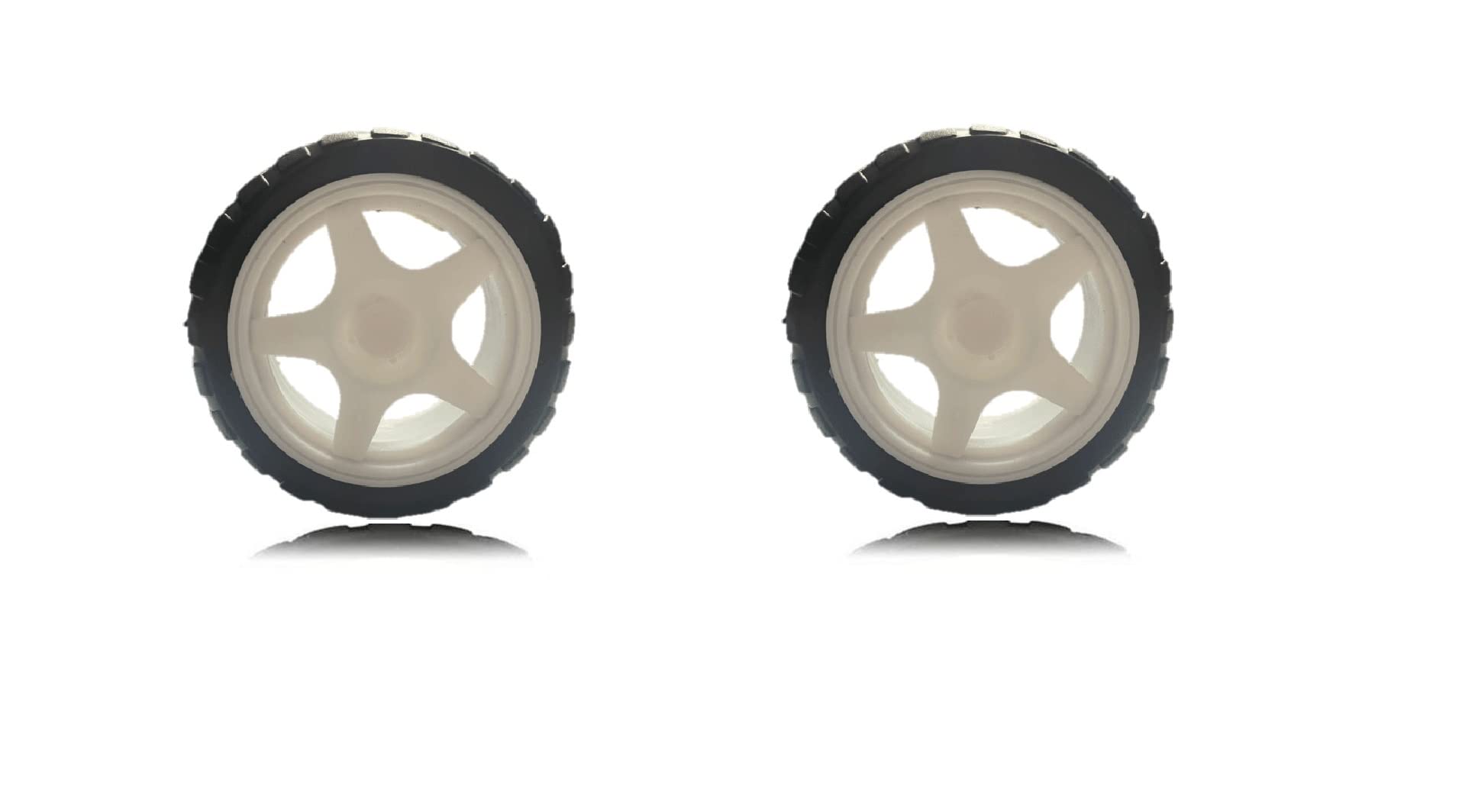 Buy SS ROBOTICS 65mm Rubber Tyre/Wheel, Bo Wheel, Smart Car Wheels, RC ...