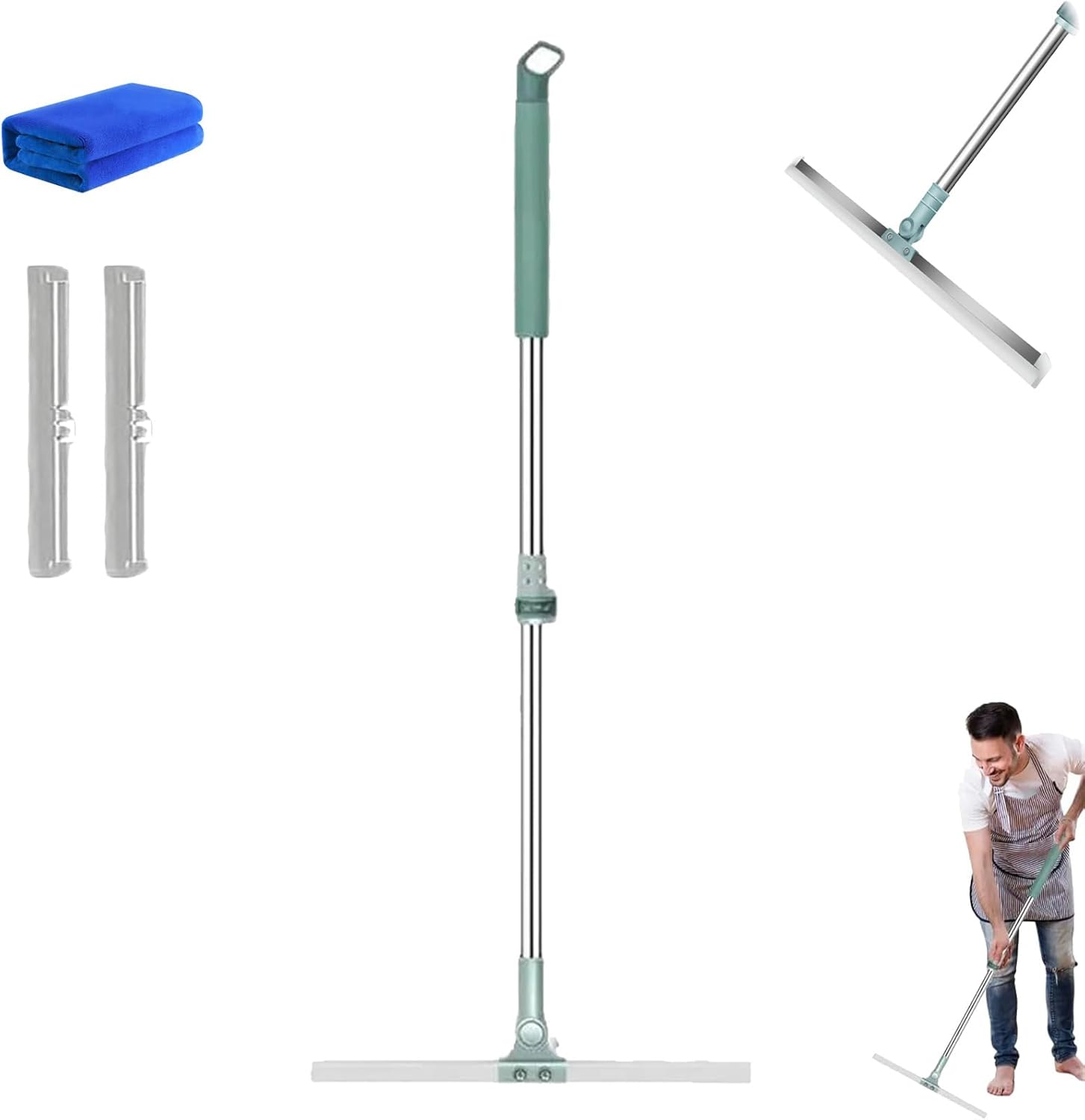 Amazon.com: Retractable Silicone Floor Wiper for Bathroom, Retractable ...