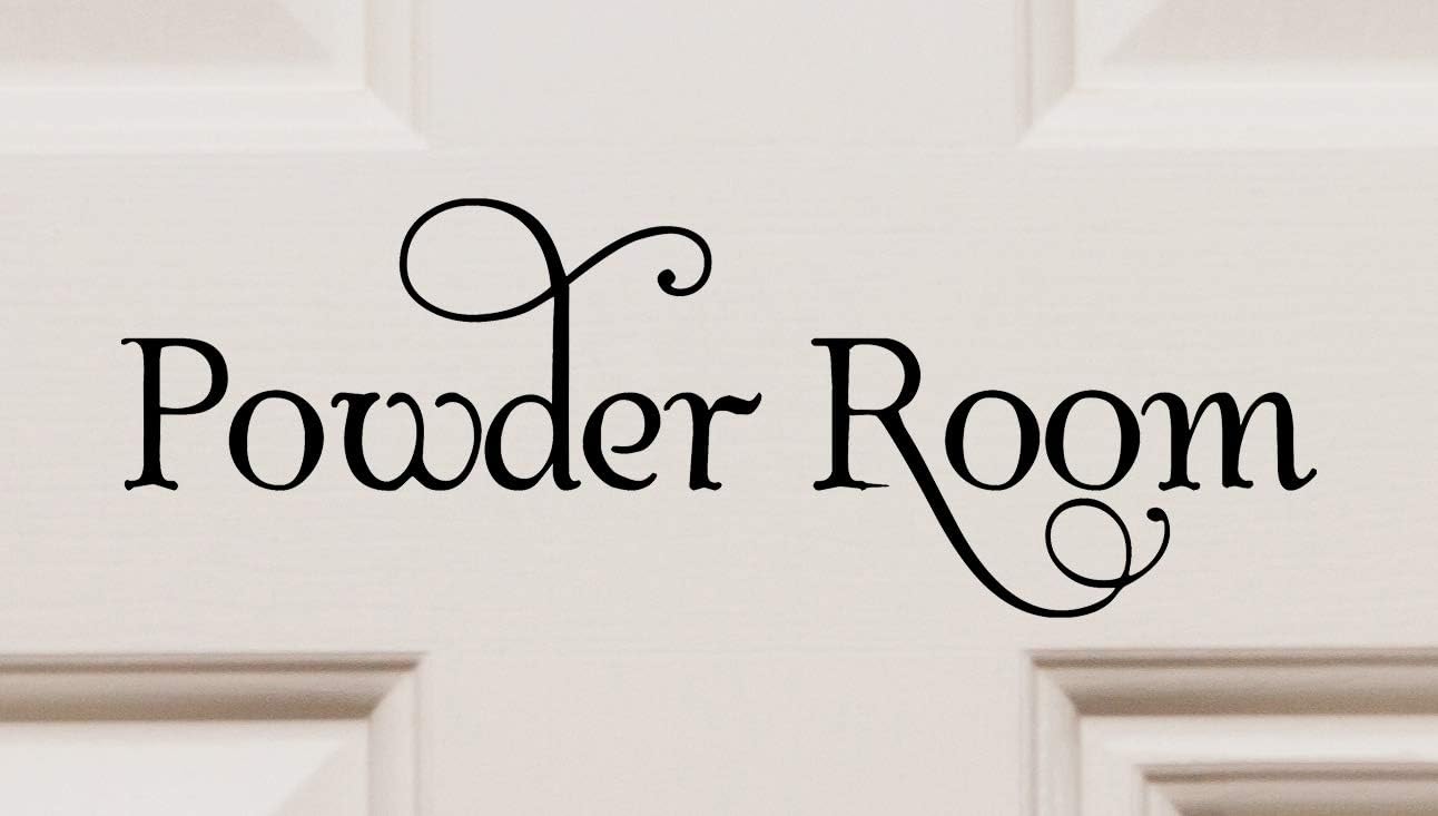 Amazon.com: Powder Room Vinyl Decal - Bathroom Restroom Lavatory Loo ...