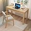 Solid Oak Wood Desk - Small Writing Study Table with 2 Drawers for Home ...