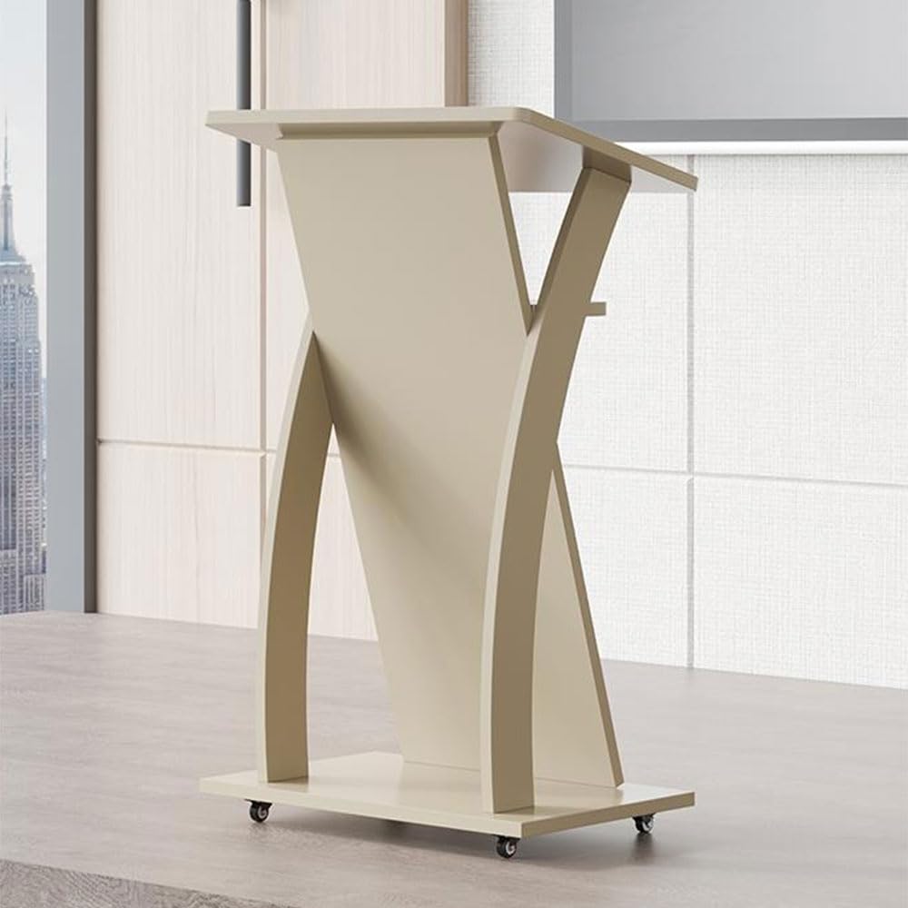 Wayfair Podium With Wheels Rolling Lectern Podium With Foldable Shelf ...