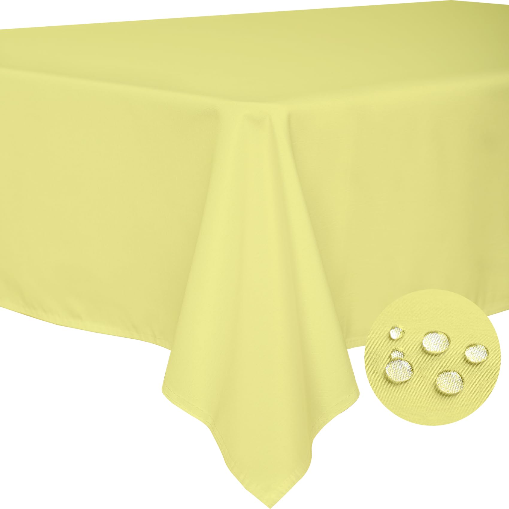 Amazon.com: BYDOLL Table Cloth Yellow 60x84 Inch Tablecloth for 6 Foot ...