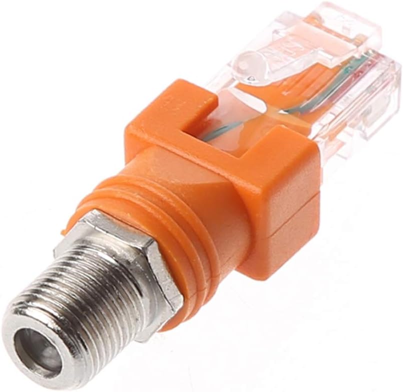 5Pcs F Female to RJ45 Male Coaxial Coax Barrel Coupler Adapter RJ45 to ...