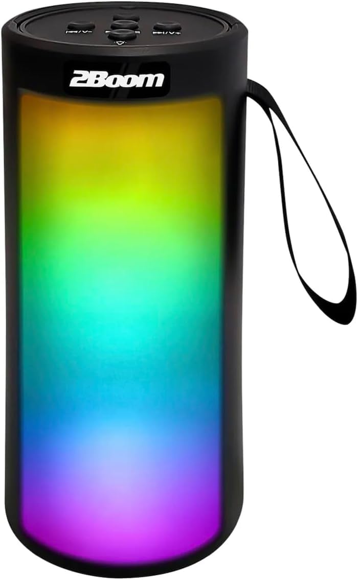 Amazon.com: 2BOOM Rollah LED Bluetooth Colorful Light Wireless Speaker ...