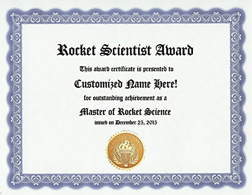 Skittles Award Certificate