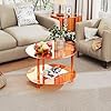 Amazon.com: solaround Acrylic Coffee Table, Small Round Modern Coffee ...