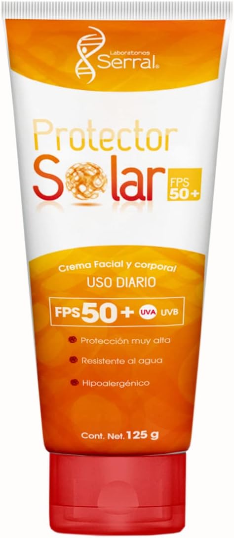Serral Protector Solar Alta Protección 50Fps+, Resistente Al Agua - 125 ...
