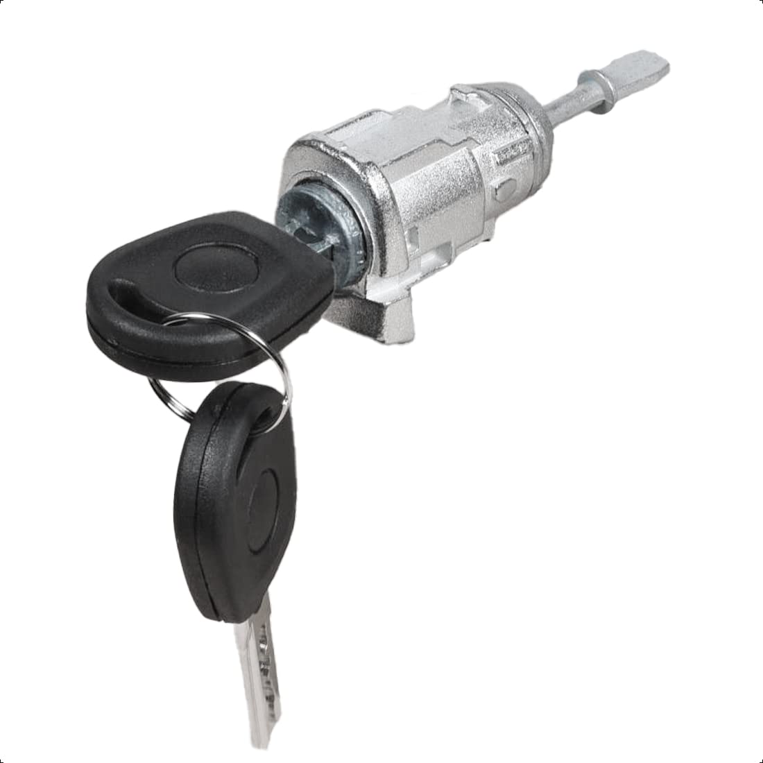 LoreenCar 1U0837168 Front Right Driver Side Door Lock Barrel with 2 ...