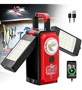 SYLSTAR 55W Rechargeable Work Light, 5000LM Magnetic Work Light ...