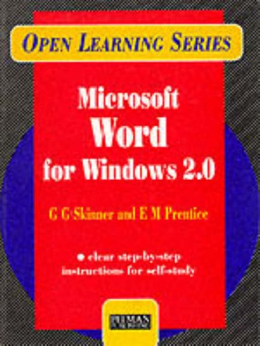 Buy Microsoft Word for Windows: Version 2.0 (Open Learning S.) Book ...