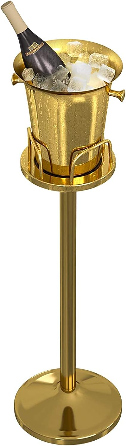 Amazon.com: Ice Bucket with Stand 201 Stainless Steel Standing Ice ...