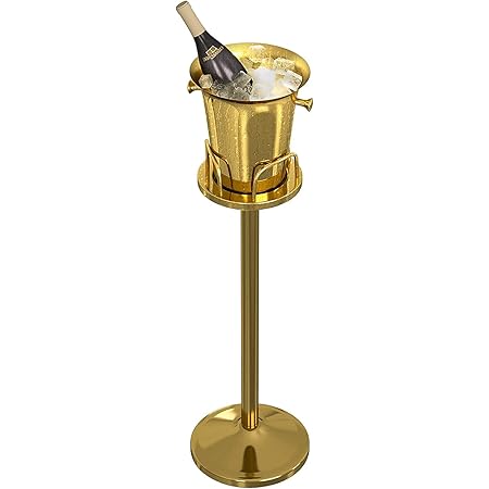 Amazon.com: Ice Bucket with Stand 201 Stainless Steel Standing Ice ...