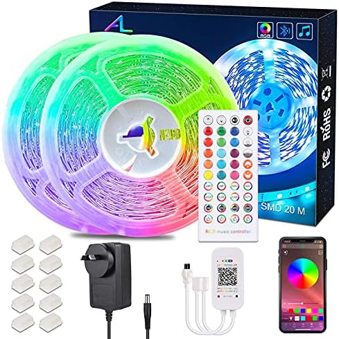 15M RGB+IC Outdoor Led Strip Lights Waterproof Led Light Strips with RF ...