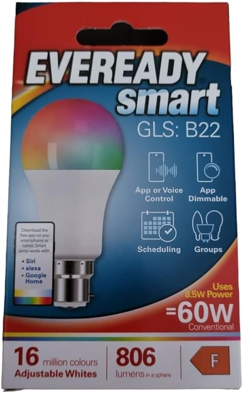 Eveready Smart LED Bulb App and Voice Control Schedule Timing Smart ...