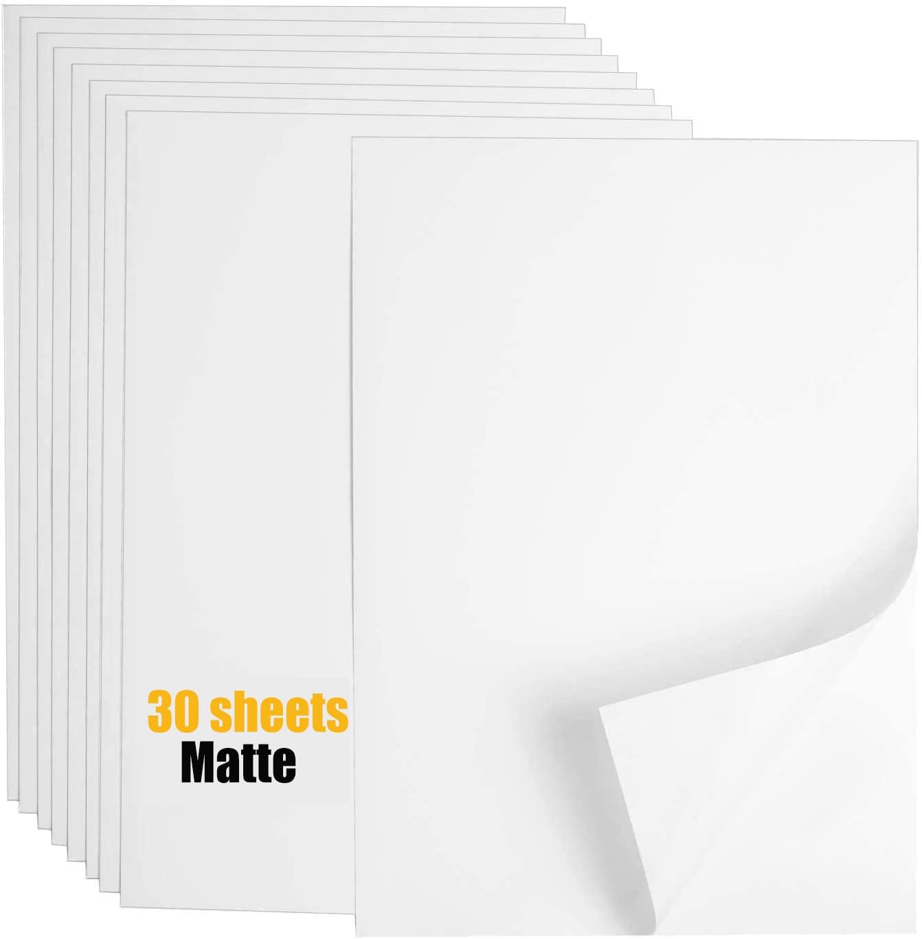 Amazon.com : Matte Sticker Paper for Inkjet Printer, Printable Vinyl ...