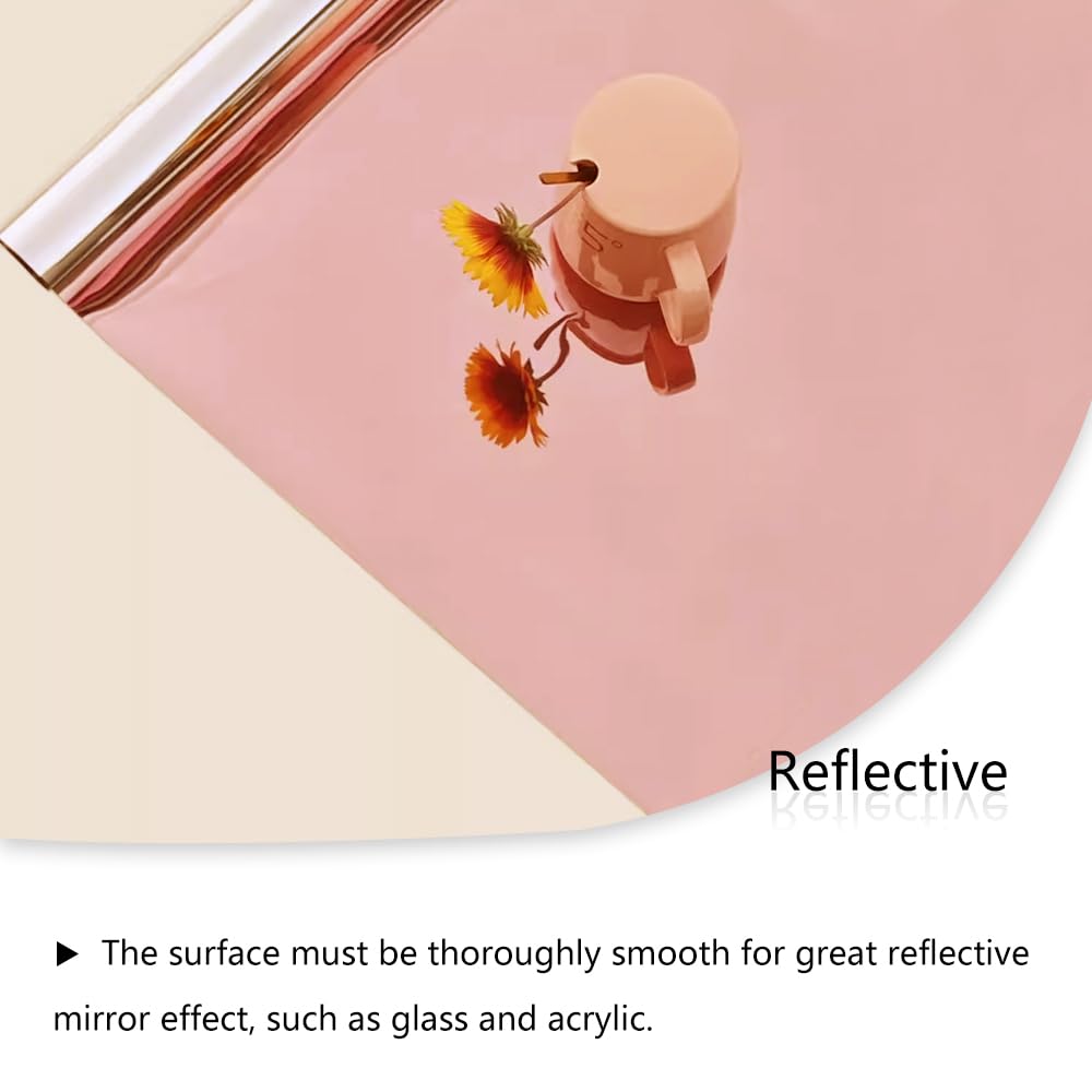 Snapklik.com : 15.8"x80" Rose Gold Mirror Stickers Flexible Mirror ...