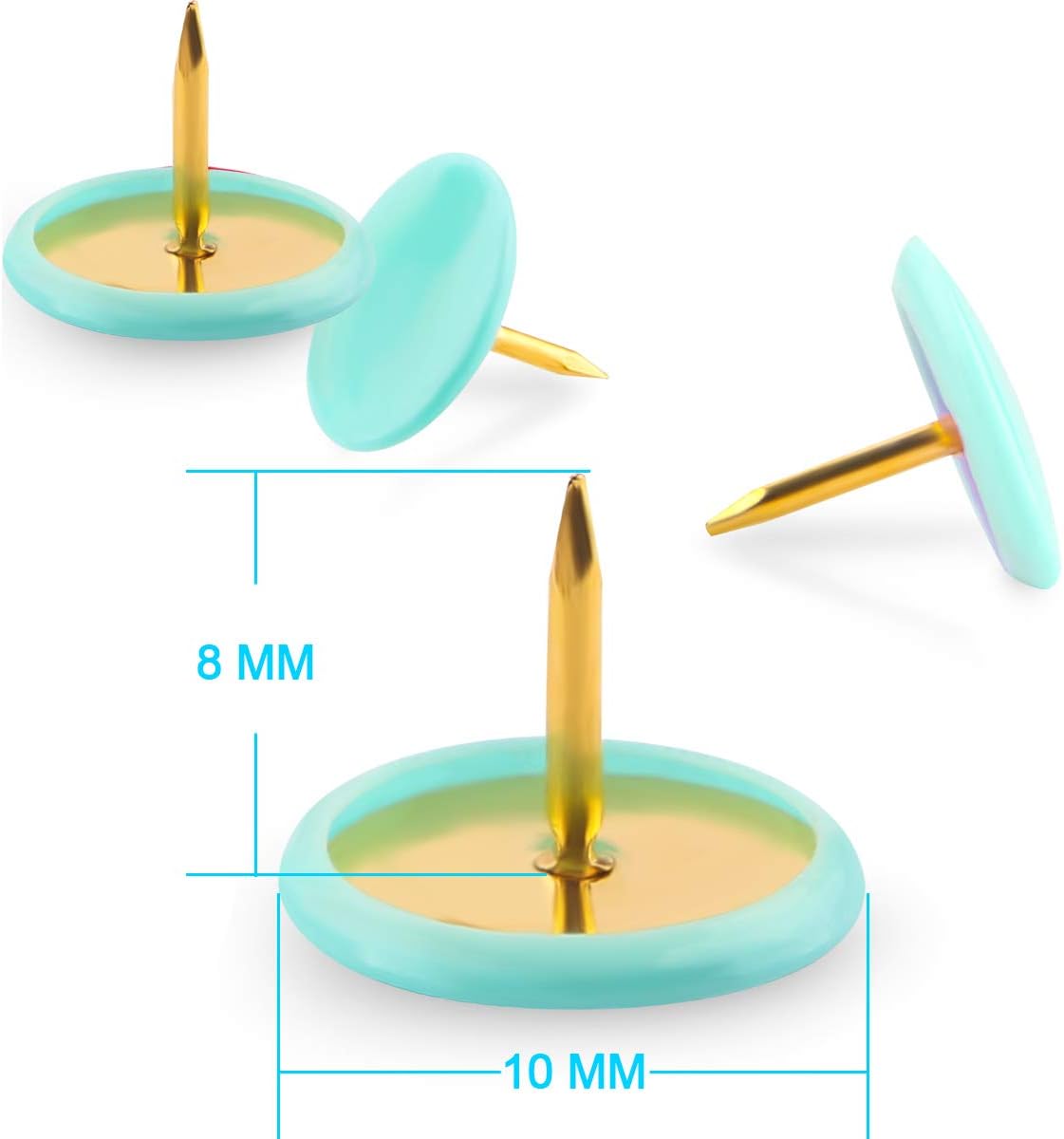 Yalis Thumb Tacks 400-count, Colors Plastic Roundness Push Pins ...