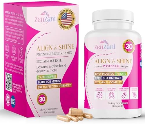 Amazon.com: Zenzani Align & Shine Postnatal Vitamins for Women - DHA ...