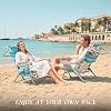 Amazon.com: ARURU Beach Chairs for Adults 2 Pack, Portable Folding ...