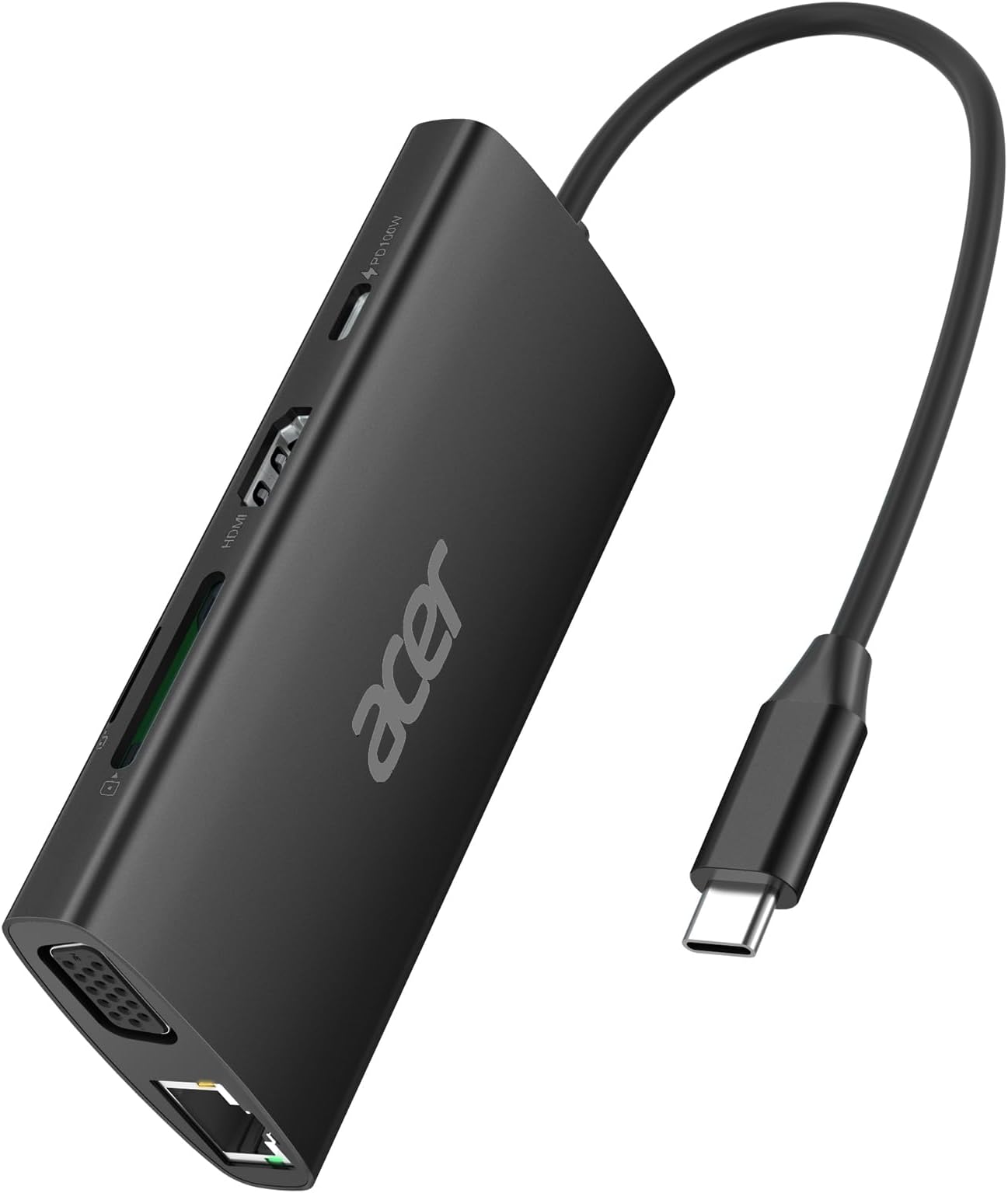 Acer HUB USB C, Adattatore USB C con HDMI 4K a VGA, Ethernet Gigabit ...