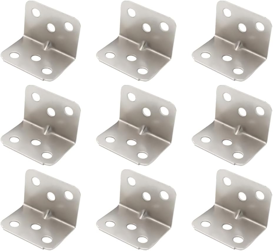 Amazon.com: ccHuDE 12 Pcs Stainless Steel L Brackets Wide Corner Braces ...
