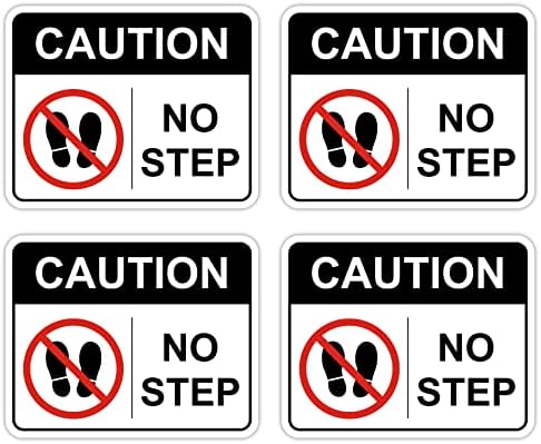 Amazon.com: dealzEpic - No Step Sign Stickers - Self Adhesive Peel and ...