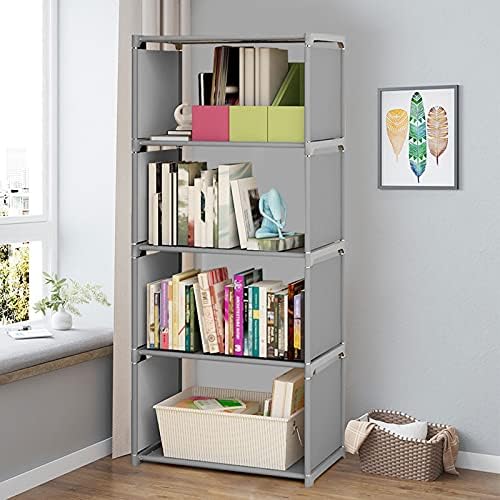 Amazon.com: LINISHOP 4 Tier Bookcase Bookshelf Storage Wall Shelve ...
