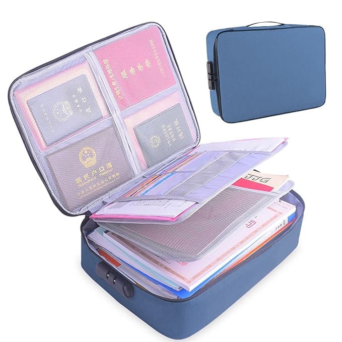 Organizer Document Case with Coded Lock Zipper Professional File ...