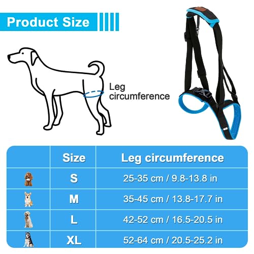 MIGHTYDUTY Dog Lifting Harness for Rear Leg Adjustable Dog Support ...