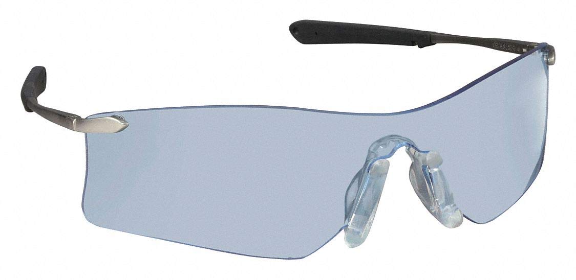 Rubicon Metal Temple Safety Glasses Lt Blue Af L, Sold As 1 Pair ...