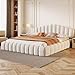 Amazon.com: Guxeei Velvet Upholstered Platform Bed Frame Queen Size ...