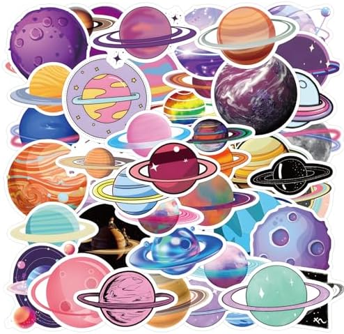 Amazon.com: 60PCS Planet Stickers for Kids Space Stickers Galaxy ...