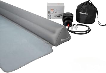 [1-Pack] SNOOZY MONKEY Inflatable Bed Rail for Toddlers | Travel Blow ...