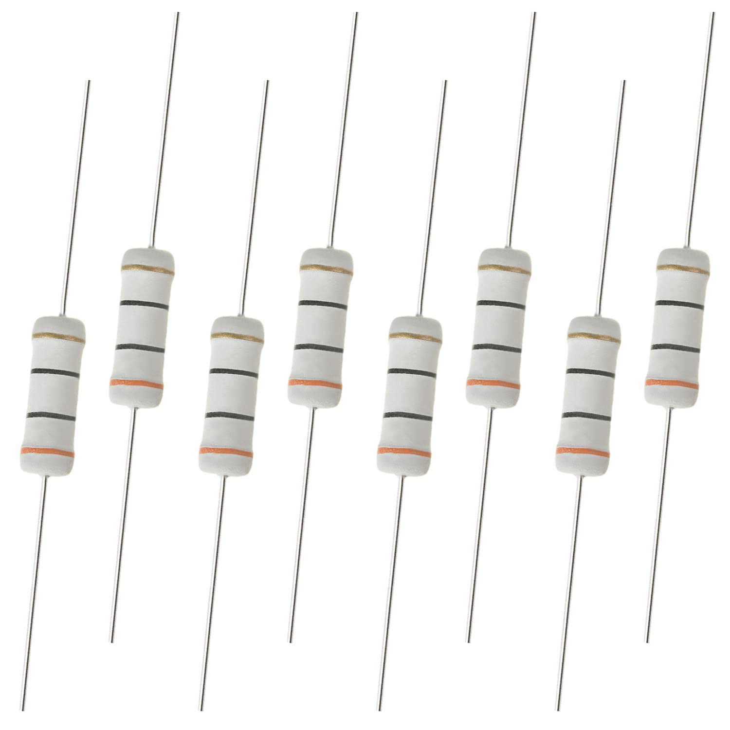 Amazon.com: Jutagoss 30Pcs 30 Ohm Resistor 3W 5% Tolerance Metal Oxide ...