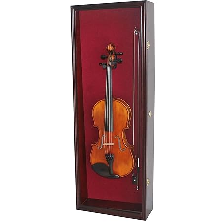 Shadow Boxes Picture Frames Fiddle Mahogany Finish with Lock Violin ...