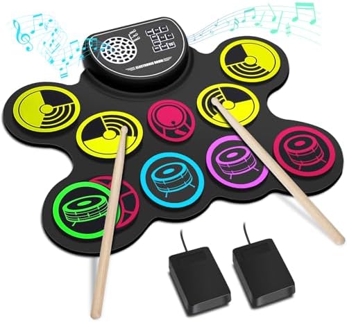 Amazon.com: Sboet Electronic Drum Set, 9-Drum Practice Pad with ...