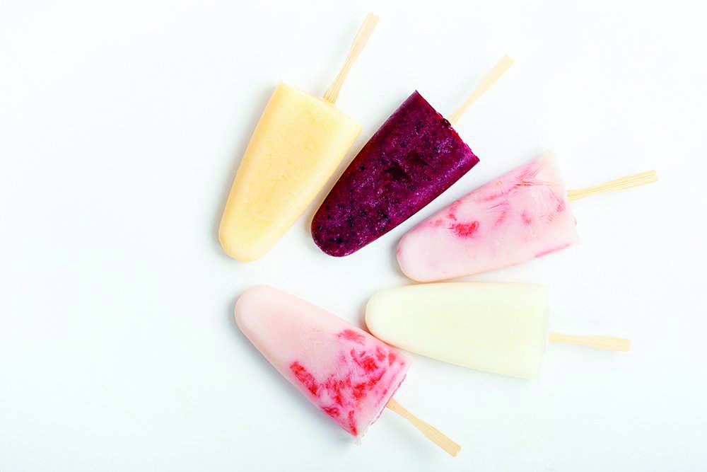 Buy Assorted Flavors Of Homemade Fruit Vanilla Ice Pops Poster Print ...