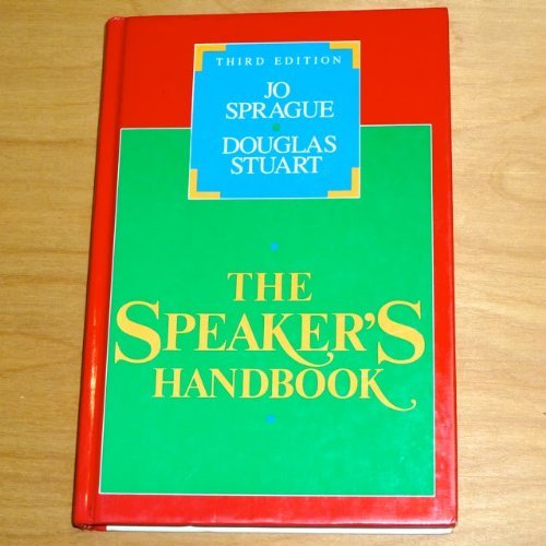 Speaker's Handbook: Sprague, Jo: 9780155831735: Amazon.com: Books