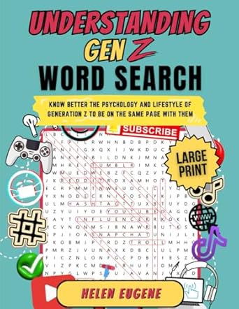 Understanding Gen Z Word Search Large Print: 50 puzzles to know better ...