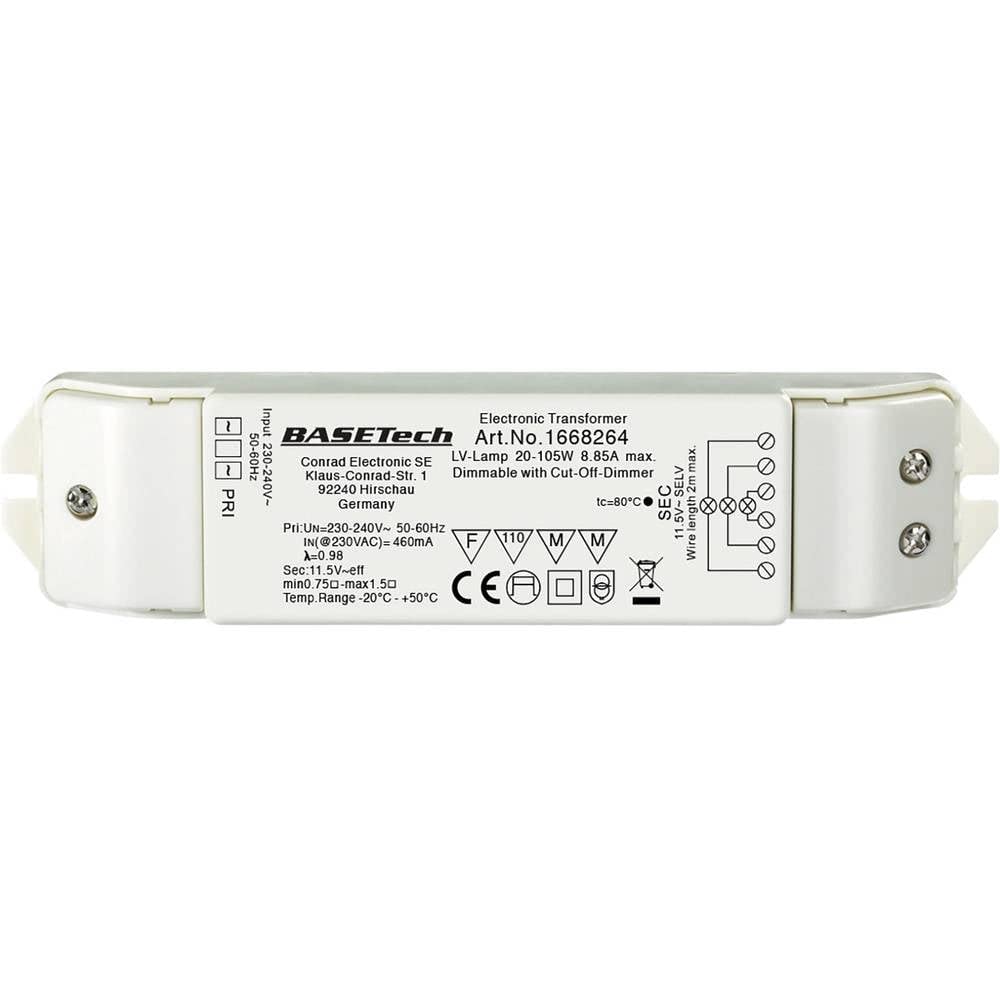 Basetech ET-105 12 V 20-105 W dimmable avec variateur à coupure de ...