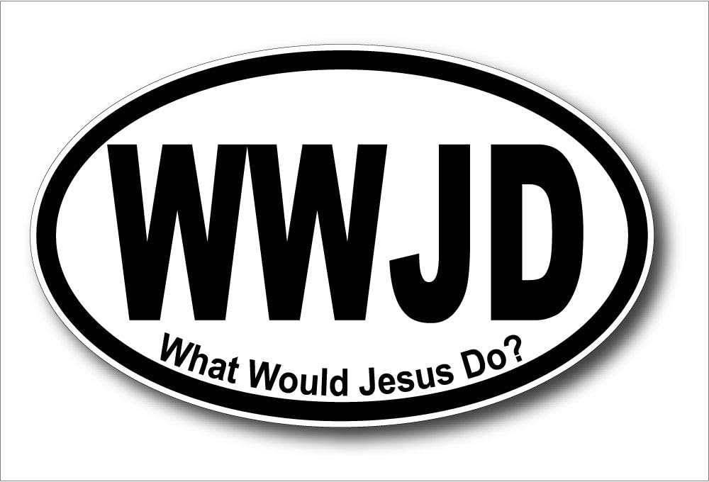 Amazon.com: StickerJOE WWJD What Would Jesus Do? Bumper Sticker 5.5" X ...