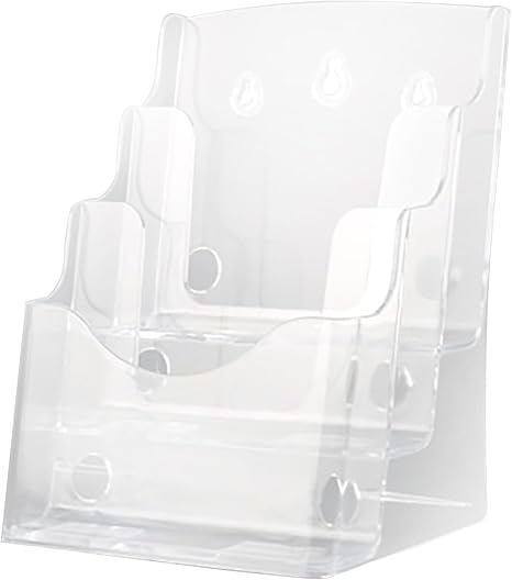 AOKID Magazine Display Stand Acrylic Brochure Holder 3-tier Display ...